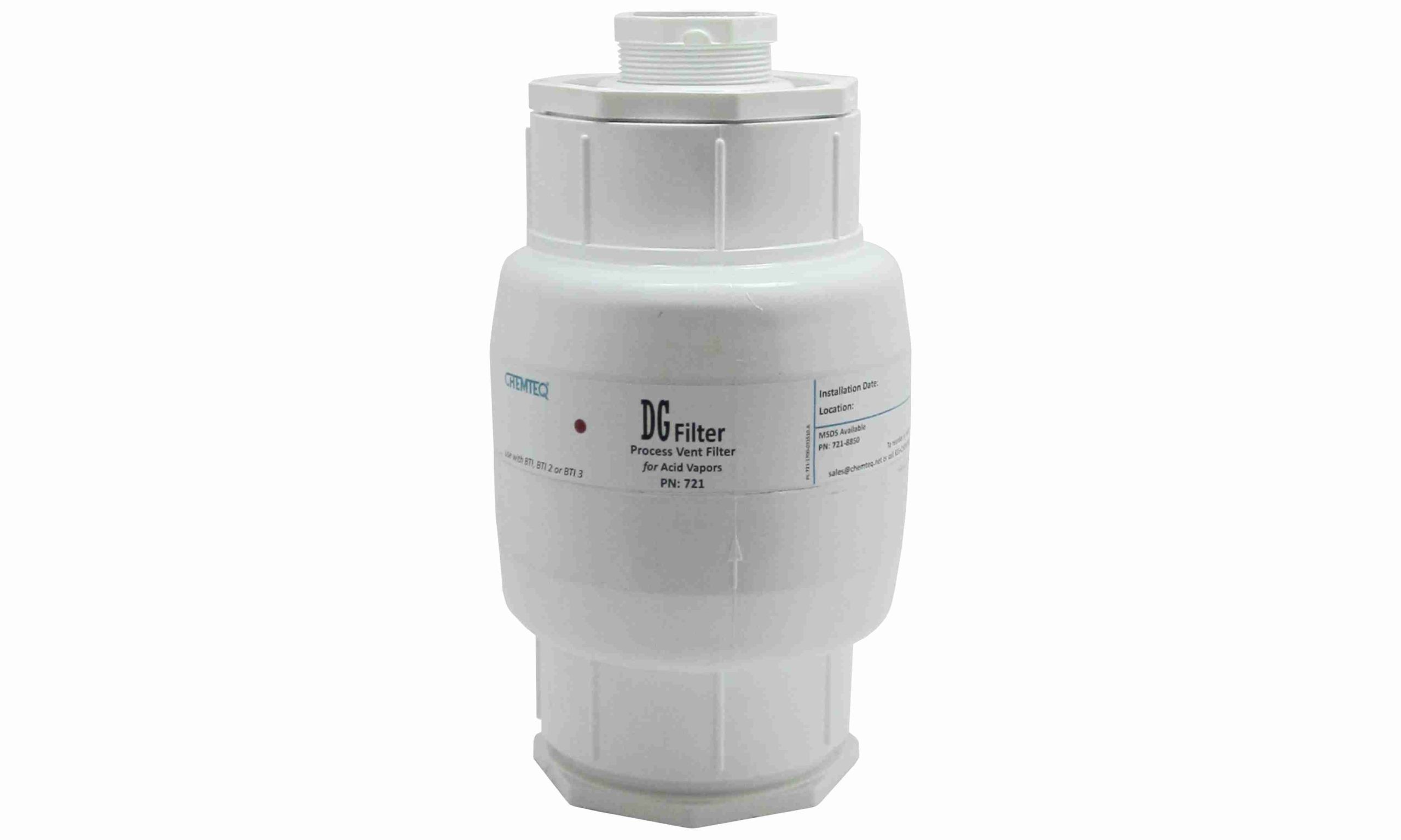 Acids Vapors DG-FILTER 721. For best results, use with BTI or BTI2