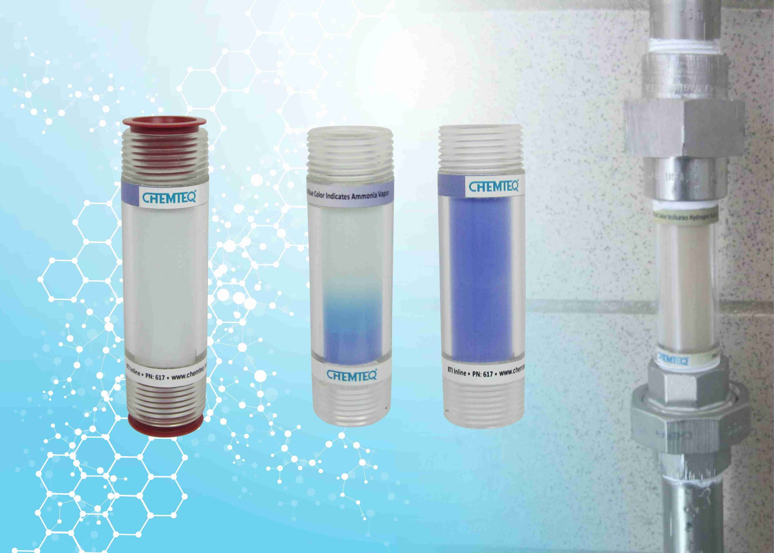 Ammonia Vapor Breakthrough Indicator-Inline. Reliable and cost effective