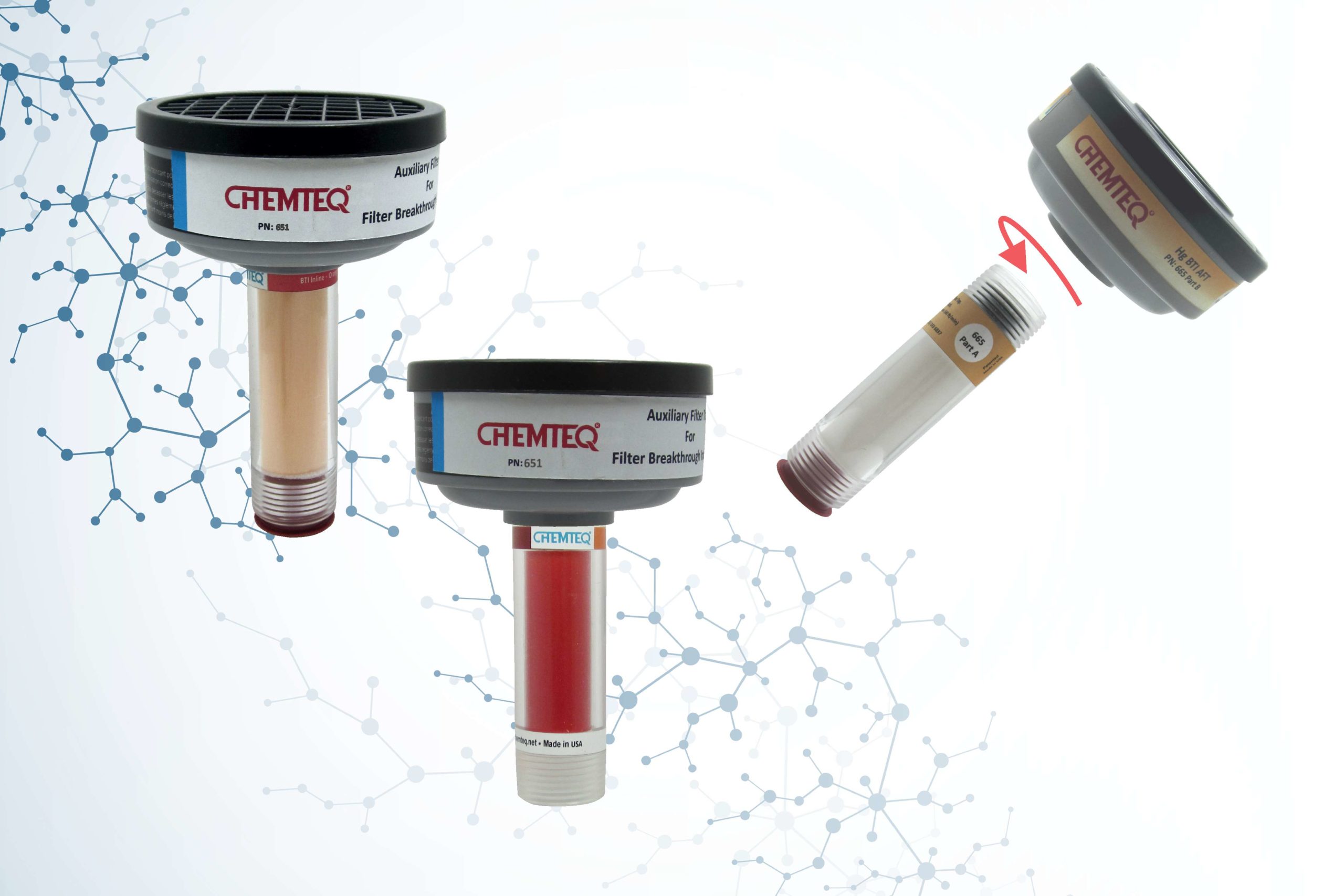 Acids Breakthrough Indicator (BTI AFT). Detector for acid vapors