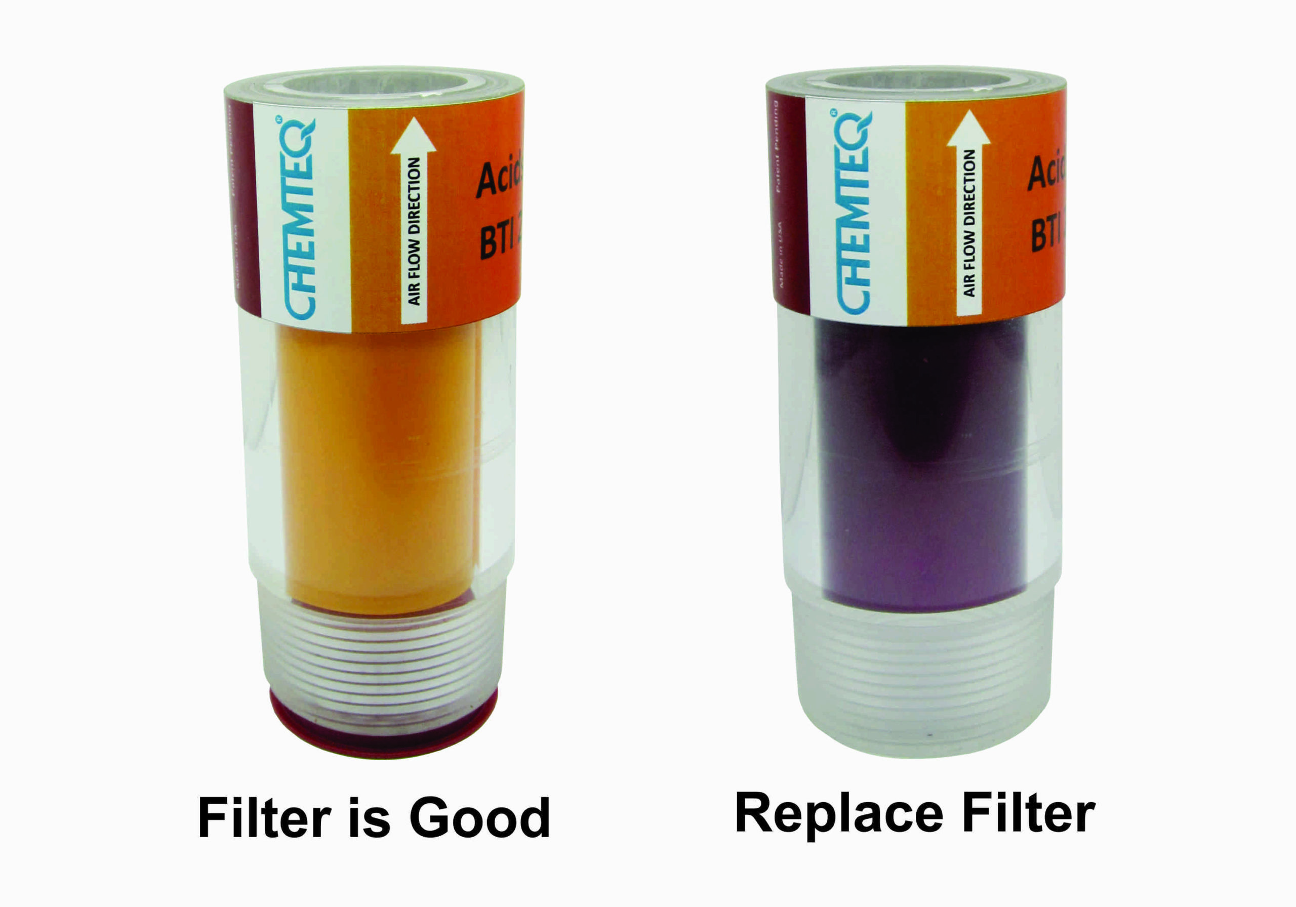 Acid Vapors Breakthrough Indicator (BTI2). Reliable and cost effective.