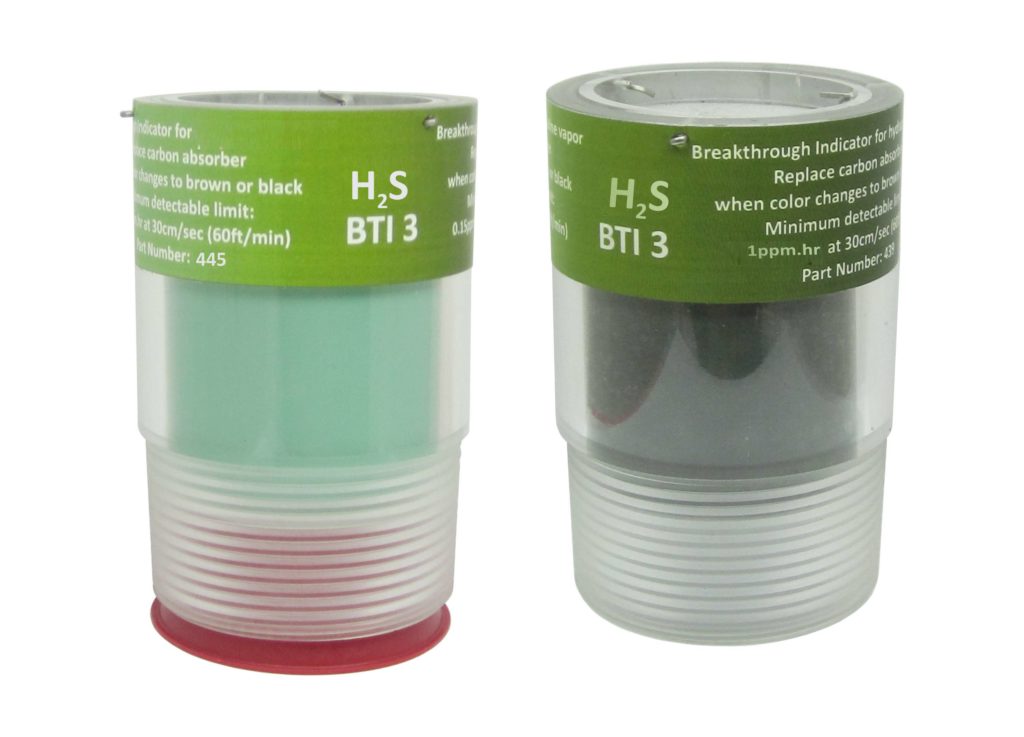 Hydrogen Sulfide Breakthrough Indicator Waterproof High Capacity (BTI3).