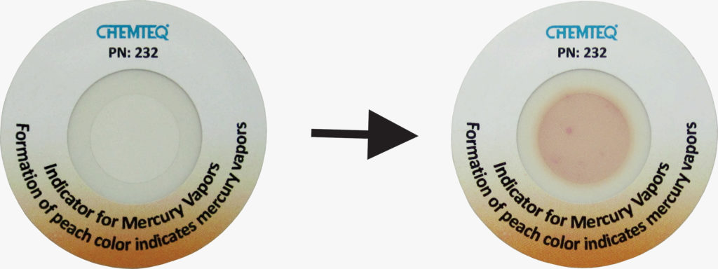 Mercury Area monitor detects mercury. Mercury II compounds detector