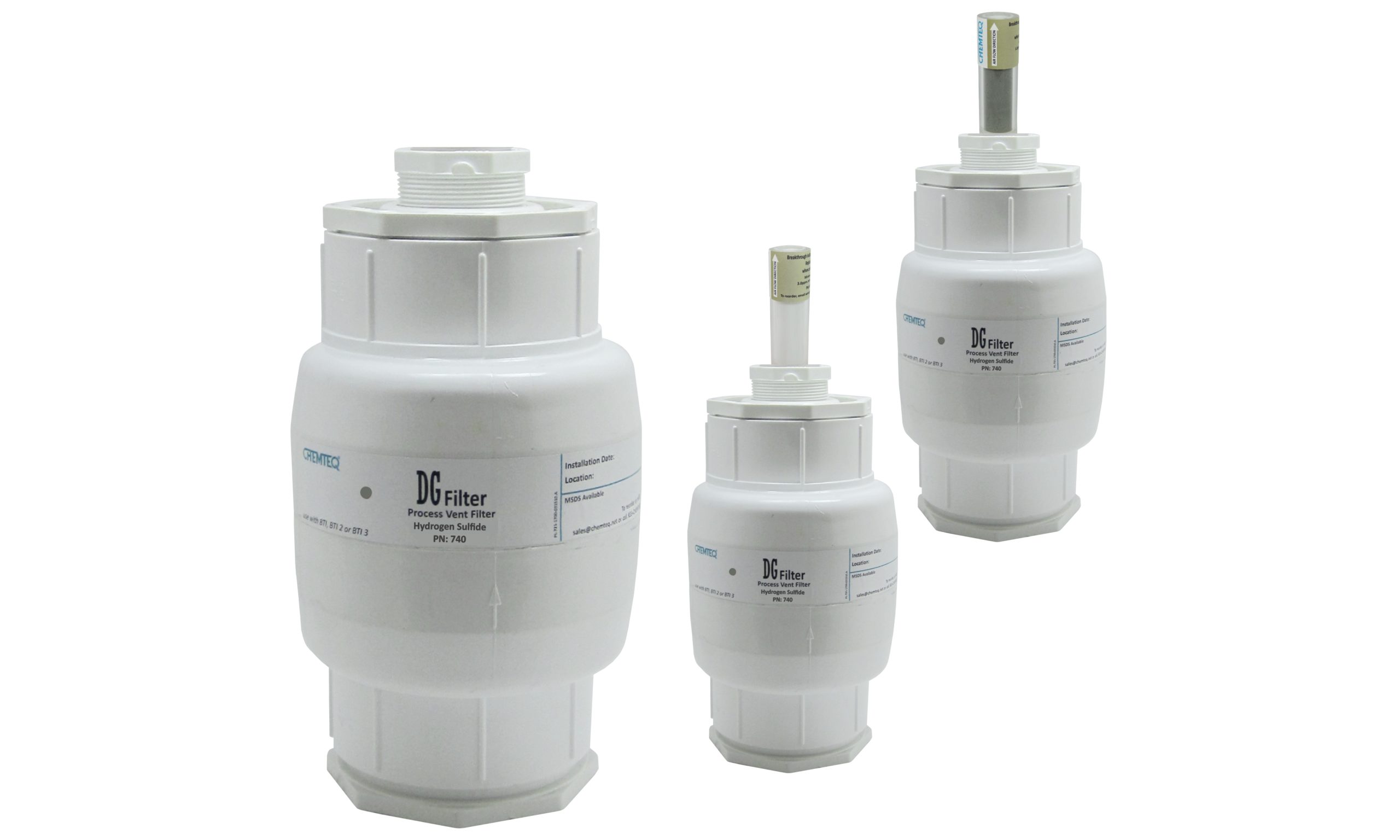 Hydrogen Sulfide DG FILTER-740. Suited for reactor vents.