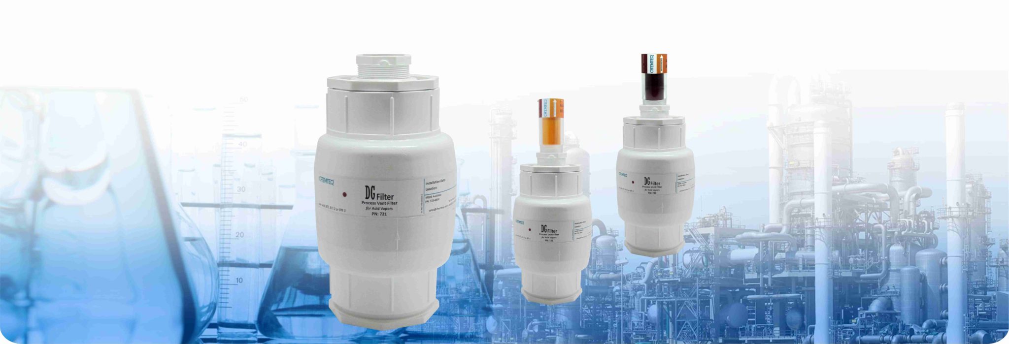 700 Series DG Filters for Chemical Processes and Reactor Vents